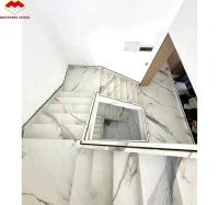 China Modern Design Style Straight Stair Customized Luxury Artificial Marble Staircase for sale