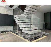 China Upgrade Your Hotel Interior with Modern Design Stair Treads Artificial Stone Material for sale