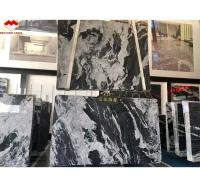 China Hotel Surface Finishing Polished Italian Fendy Black Marble with White Veins Tile for sale