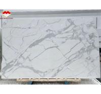 China Modern Design Italy White Calacatta Marble Slab for Kitchen Countertop and Wall Panel for sale