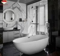 China Modern Design Italy White Calacatta Marble Slab for Kitchen Countertop and Wall Panel for sale