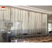 China Modern Hotel Design Style Transparent White Jade Marble Slab for Wall and Floor for sale