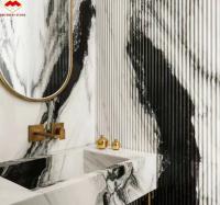 China Modern Design Style Panda White Marble Elevate Your Hotel Wall Floor and Stairs Tiles for sale