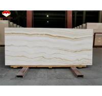 China Modern Design Hotel Bathroom Wall Panel with Backlit Natural Stone White Onyx Marble for sale