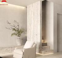 China Marble Travertine Stone Big Slab Polished for Modern Hotel Villa Interior Design for sale