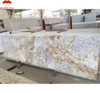 China Luxury Gold Granite Stone Big Slabs Honed Polished for Villa Staircase Graphic Design for sale