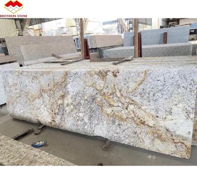 China Luxury Gold Granite Stone Big Slabs Honed Polished for Villa Staircase Graphic Design for sale