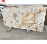 China Luxury Gold Granite Stone Big Slabs Honed Polished for Villa Staircase Graphic Design for sale