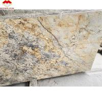China Luxury Gold Granite Stone Big Slabs Honed Polished for Villa Staircase Graphic Design for sale