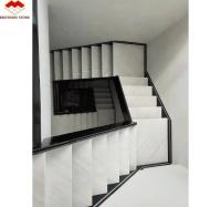 China Indoor Villa Modern Natural Stone Stairs Design for Polished Straight Steps for sale