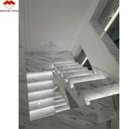 China Indoor Villa Modern Natural Stone Stairs Design for Polished Straight Steps for sale