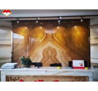 China Hot Polished Onyx Big Slab Sheet Book Match for Translucent Stone Veneer Backlit Wall for sale