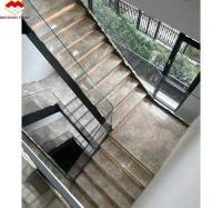 China Natural Stone Straight Stair Modern Indoor Grey Marble Anti Slip Staircase Tiles for sale