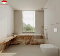 China Modern Onyx Marble Gold Vein Wooden Yellow Golden Grain Bathtub Decor for Modern Homes for sale
