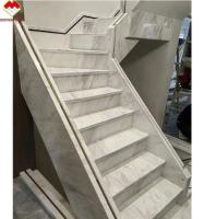 China Modern LED Light Following Anti-Slip Indoor Staircase Crystal White Marble Design FOB for sale