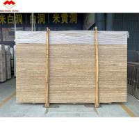 China Hotel Marble Travertine Slab Polished Dining Table Modern Natural Stone Oval Furniture for sale