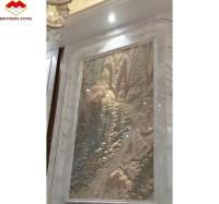 China Polished Translucent Onyx Stone Modern Design for Natural Backlit Jade Ink Marble Big Slab for sale