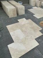 China Polishing Glossy Silver Travertine Stone Ivory Deck Tile for Garden Terrace Area for sale