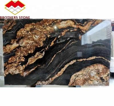 China Polished Natural Stone Cosmic Gold Granite for Coffee Table and Countertops Modern Look for sale