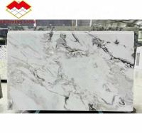 China Polished Milk White Alabaster Marble Big Slab for Living Room and Dining Table Flooring for sale