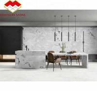 China Polished Milk White Alabaster Marble Big Slab for Living Room and Dining Table Flooring for sale