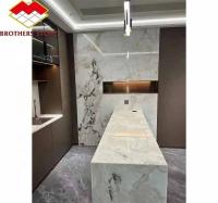 China Polished Milk White Alabaster Marble Big Slab for Living Room and Dining Table Flooring for sale
