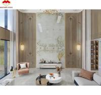 China Interior Home Wall Paneling Decor with Modern Backlit Onyx Marble TV Background Panel for sale