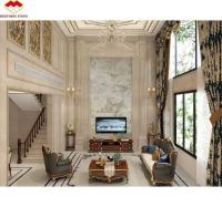 China Interior Home Wall Paneling Decor with Modern Backlit Onyx Marble TV Background Panel for sale