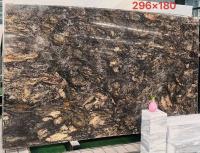 China Luxury Modern Polished Black Gold Veins Quartzite Stone Brazil Natural Cosmic Black Granite Vanity Top Kitchen Bathroom Villas for sale