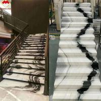 China Indoor Honed Finish Natural Stone Spiral Staircase with LED Light and Anti-Slip Design for sale