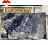 China Modern Luxury Brazil Hotel Kitchen Countertop Dark Blue Sapphire Marble Stone Big Slab for sale