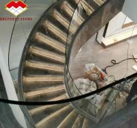 China Natural Stone Stairs in Modern European Style with Cut-to-Size Big Slab Polished Tiles for sale