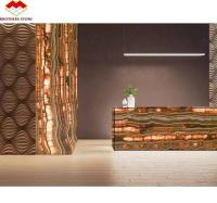 China Polished Black Sea Onyx Marble Translucent Texture for Interior Wall Panel Decoration for sale