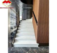 China Natural Stone Stairs in Modern European Style with Cut-to-Size Big Slab Polished Tiles for sale