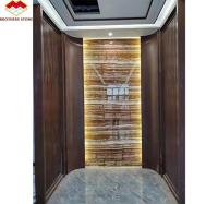 China Polished Black Sea Onyx Marble Translucent Texture for Interior Wall Panel Decoration for sale