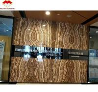 China Polished Black Sea Onyx Marble Translucent Texture for Interior Wall Panel Decoration for sale