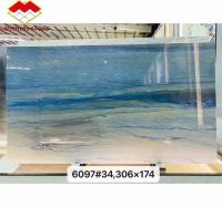 China Directly Sell Honed Azul Imperial Slab Blue Sky Quartzite Grand Skylight Marble Tile for sale