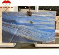 China Directly Sell Honed Azul Imperial Slab Blue Sky Quartzite Grand Skylight Marble Tile for sale