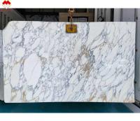 China Wall and Flooring Modern Design Snow White Marble Table Top with Brown Veins for sale