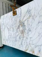 China Wall and Flooring Modern Design Snow White Marble Table Top with Brown Veins for sale