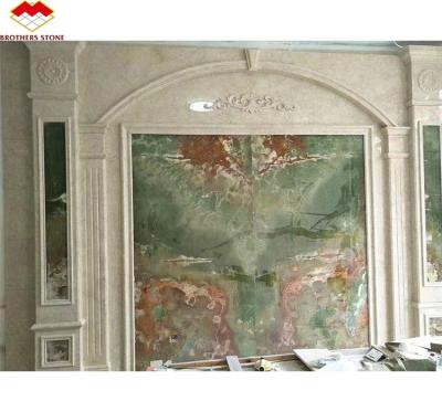 China Green Onyx Marble Backlit Panel for Modern Graphic Design and Wall Decoration Purpose for sale