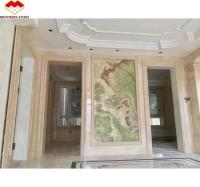 China Green Onyx Marble Backlit Panel for Modern Graphic Design and Wall Decoration Purpose for sale