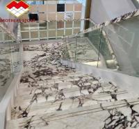 China Modern Calacatta Viola White Marble with Purple Vein Slabs Elevate Your Dining Room Table Set Kitchen Countertop Bathroom Staircases for sale