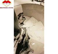 China Modern Panda White Calcite Marble Staircase Stone Decorative Marble Stairs at Hallway for sale