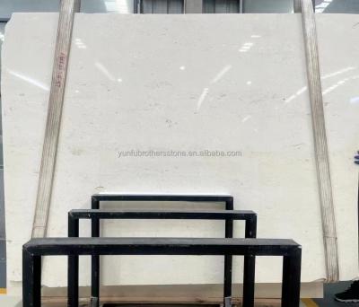 China Small Scale Building Projects Essential Popular Light Beige Natural Marble Wall Tiles for sale
