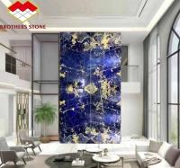 China Modern Blue Stone Polished Cloisonne Marble Tile for Dining Room and Living Space for sale