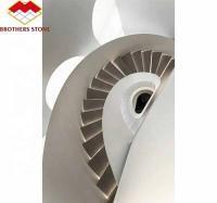 China Indoor Natural Marble Spiral Stairs with Polished Cut-to-Size Treads and Modern Style for sale
