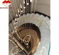 China Foshan Custom Modern Honed Marble Big Slab Cut-to-Size Stairs for Home Interior Design for sale