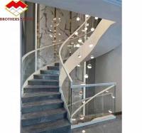China Hotel Indoor Marble Staircase with Modern Spiral Curved Design and Cut-to-Size Option for sale