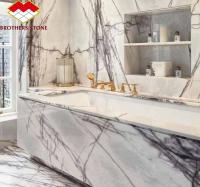 China Polished Fragrant Snow Plum Stone Marble Bathtub Cut-to-Size for Living Room Hotel for sale